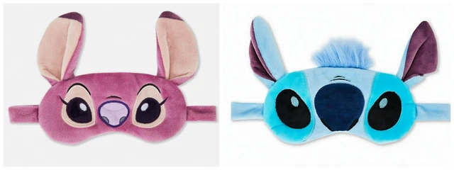 DISNEY STITCH & Angel Sleep Eye Mask Soft Plush Blindfold Travel Eye ...