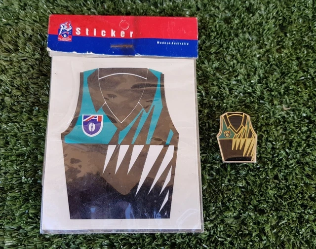 VINTAGE 1990S AFL Badge and Sticker Port Adelaide $10.00 - PicClick AU