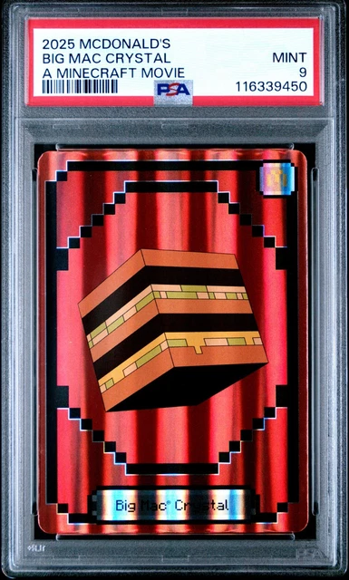 2025 MCDONALD'S A Minecraft Movie BIG MAC CRYSTAL PSA 9 MINT £221.67 ...