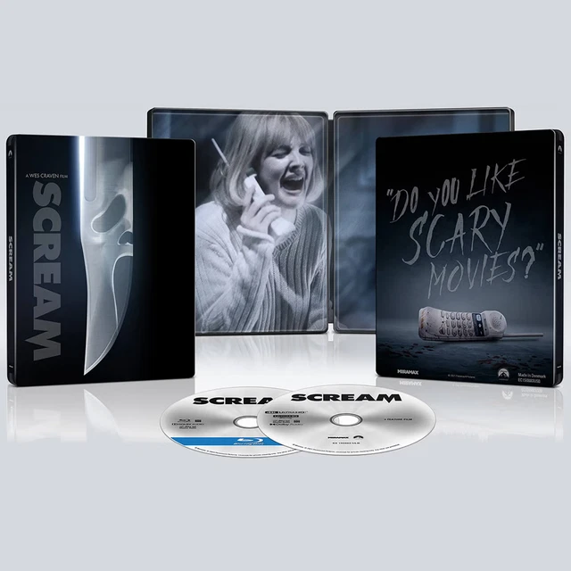 SCREAM - 4K ULTRA HD STEELBOOK (INCLUDES BLU-RAY) - Minor Damaged Case ...