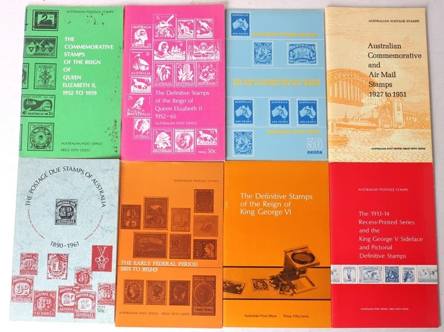AUSTRALIA APO PRE-DECIMAL Technical Publications on stamps to 1965, 8 ...