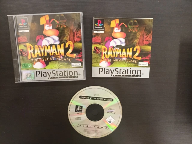 RAYMAN 2 THE great escape Sony Playstation 1 PS1 Complet Plat platinum ...