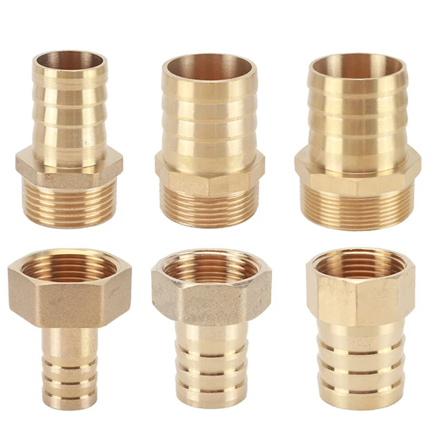 MESSING SCHLAUCHTÜLLE SCHLAUCHNIPPEL Fitting Tülle Druckluft Stutzen 1/2" 3/4" EUR 3,87 ...