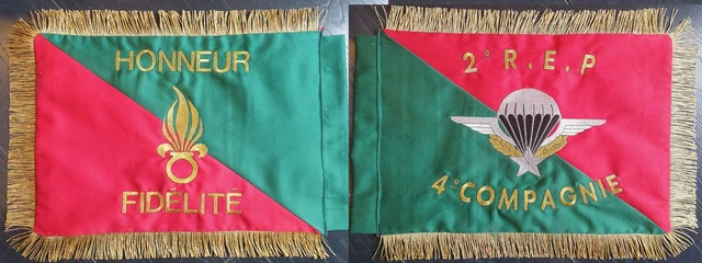 FANION SOUVENIR BRODÉ 2ème REP - Légion étrangère EUR 79,00 - PicClick FR