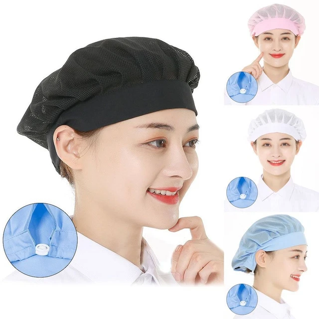 MESH CHEF HAT Hair Nets Cooking Hygienic Cap Work Hat Hotel Restaurants ...