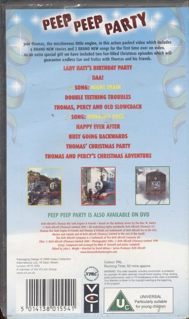 THOMAS THE TANK Engine And Friends - Peep Peep Party (VHS, 2000) £8.99 ...