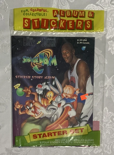 SPACE JAM 1996 Baio Sticker Album with 24 Stickers, New, Sealed, Jordan ...