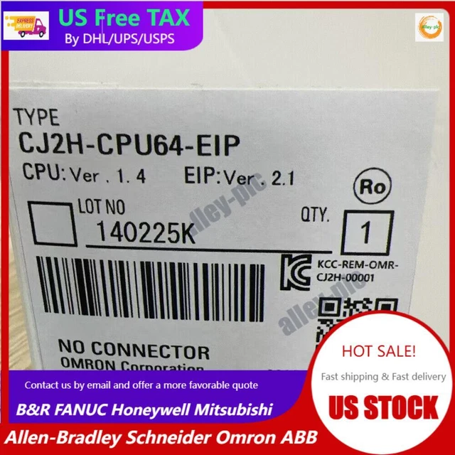 OMRON PLC CJ2H-CPU64-EIP Programmable Controller Module CPU Unit US ...