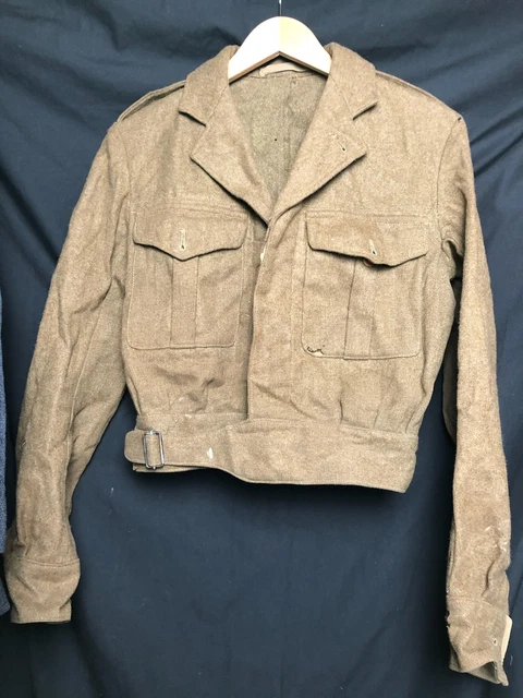 ORIGINAL BRITISH ARMY Serge Battledress Jacket - Size 10 - 37" Chest £ ...