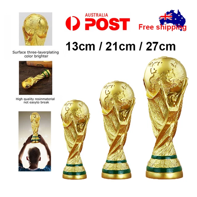 2022 QATAR FIFA World Cup Trophy Replica Artwork Soccer Resin Gold ...