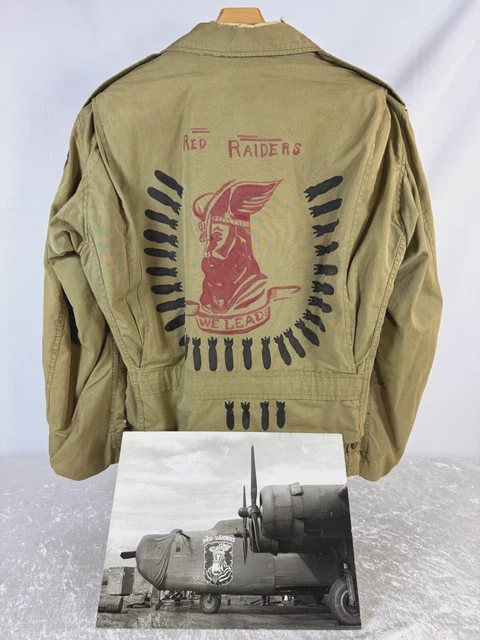 ORIGINAL WWII USAAF Red Raiders Summer Flight Jacket – Named – 5Th Air ...