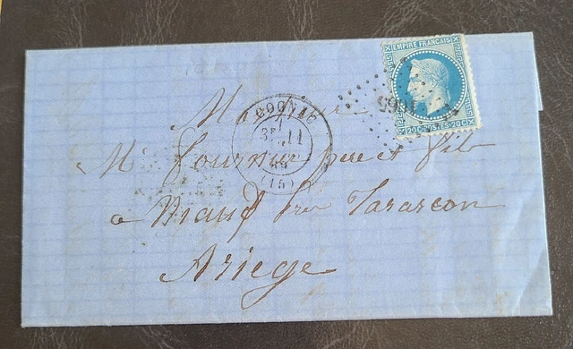 LETTRE CLASSIQUE LAC NAPOLÉON N°29B, PC du GC 1065 COGNAC 1869 A SAISIR ...