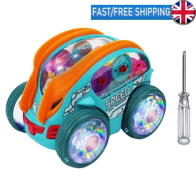 LIGHT UP TOY Car 360 Degree Rotating Bump and Go Toy Car for Kids ...