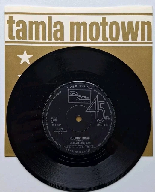 MICHAEL JACKSON & ROCKIN ROBIN" TMG 816 1972 UK 7"Single 45rpm Motown £ ...