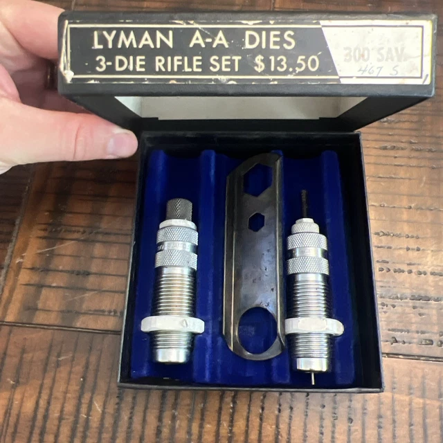 LYMAN ALL-AMERICAN RELOADING Dies A-A 2 Die Rifle Set 300 SAV Boxed Vtg ...