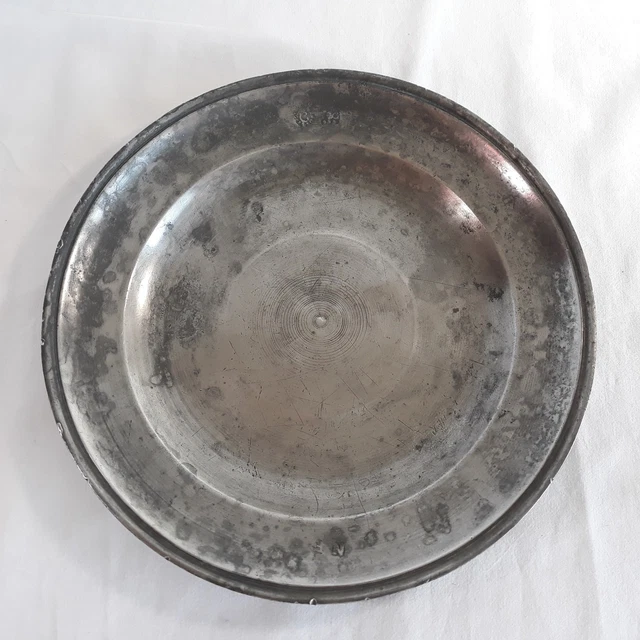 ASSIETTE ÉTAIN 1701 - XVIII Pré REVOLUTION poinçon controle C1701 EUR ...