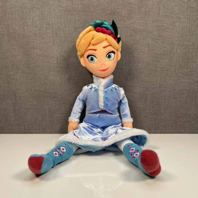 ANNA PLUSH OLAF'S Frozen Adventure Disney Store Genuine Soft Toy Doll ...