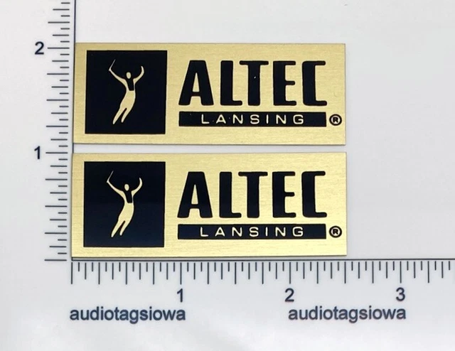 ALTEC LANSING SPEAKER Badge Logo Emblem Pair Custom Made Aluminum £9.54 ...
