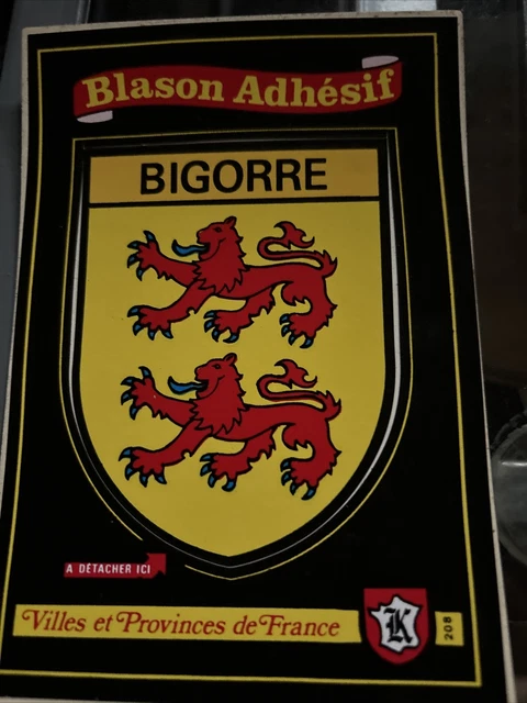 BLASON ADHÉSIF VILLES Et Provinces De France 208 Bigorre EUR 2,20 - PicClick FR