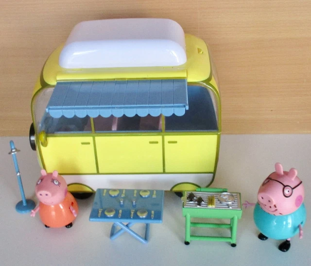PEPPA PIG CAMPER Van, Big Wheel & Figures Bundle £18.99 - PicClick UK