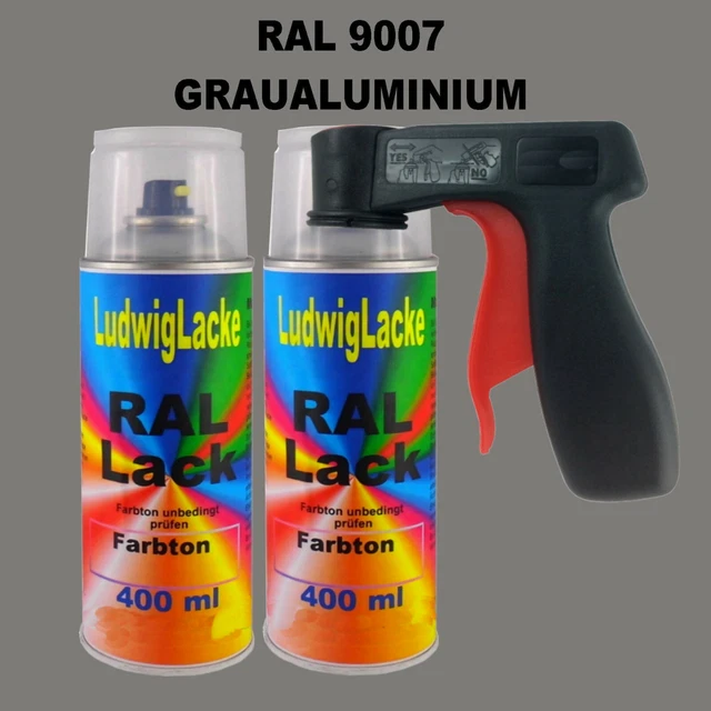 RAL 9007 GRIS Aluminium Mat 2x 400ml Spray Peinture Acrylique Déco ...