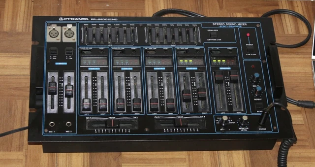 MEZCLADOR ECUALIZADOR ESTÉREO vintage Pyramid PR-8200ECHO y sonido de ...