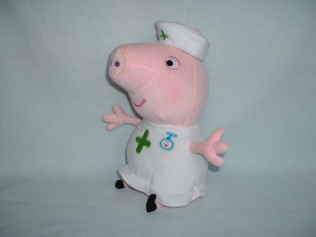 PEPPA PIG TALKING 12" NURSE Cuddly Soft Plush Toy (CHARACTER OPTIONS/TV ...