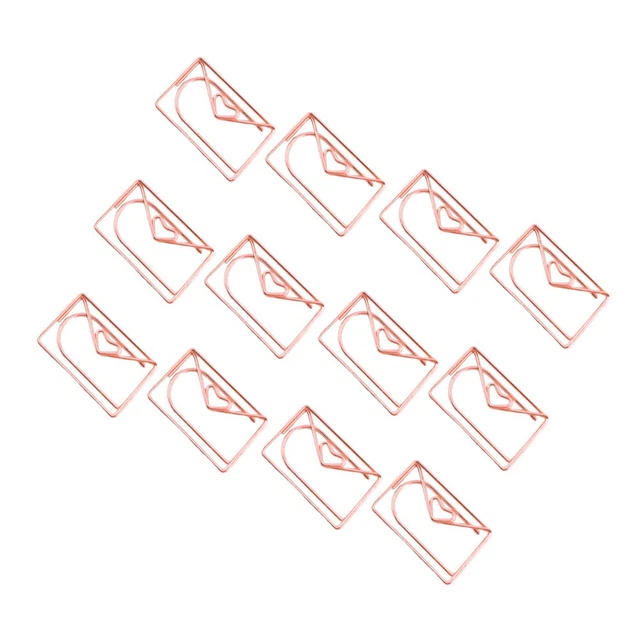 12 PCS PAPER Clips for Crafts Cartoon Creative Metal Adorable Envelope ...
