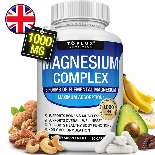 TOPLUX NUTRITION MAGNESIUM Complex Supplement - ChelatedMuscle,Recovery ...