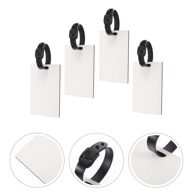 4 PCS HEAT Transfer Blank Suitcase Labels Sublimation Luggage Tags DIY ...