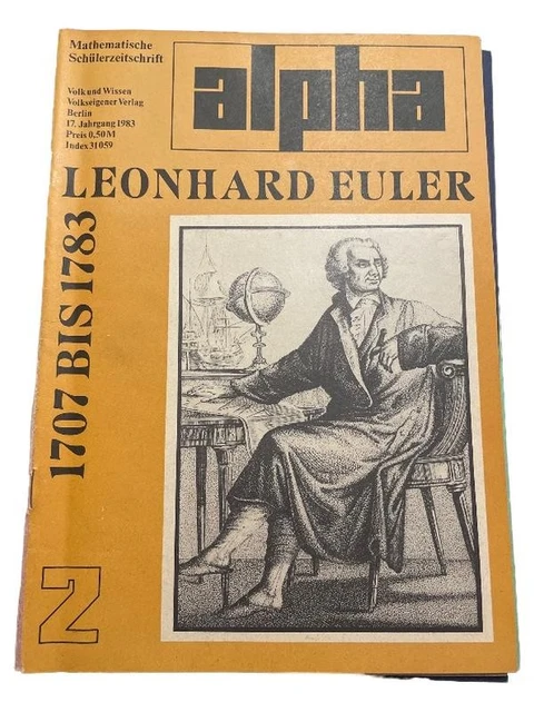 VOLK UND WISSEN alpha Mathe Schülerzeitschrift 1983 Leonhard Euler ...
