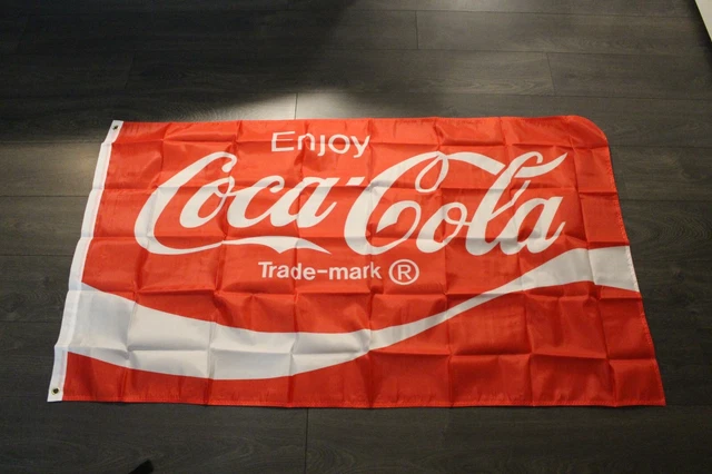 COCA COLA COKE Banner Flag Logo Soft Drinks Soda Store Shop Garage Man ...