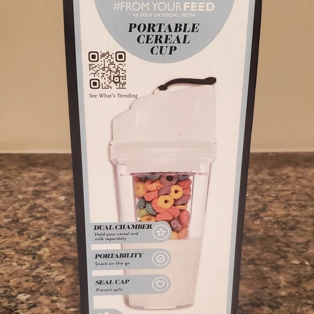 PORTABLE PLASTIC CEREAL Cups,Cereal and Milk Container, Cereal On The ...