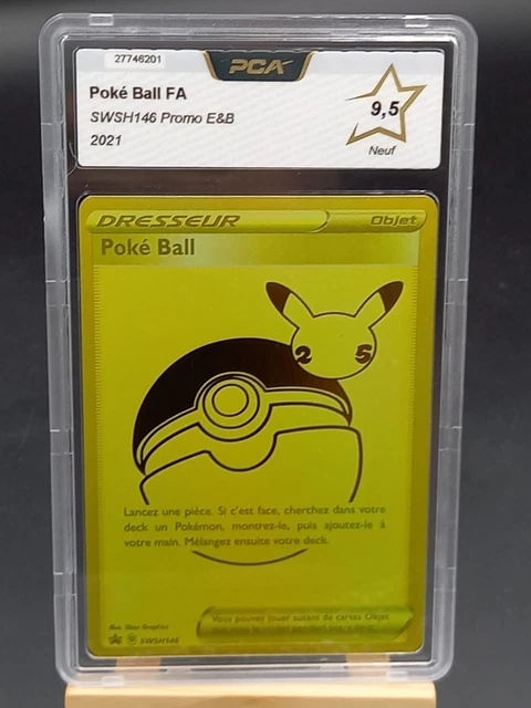 CARTE POKÉMON - Poké Ball Gold SWSH146 - Promo 25 Ans - FR - PCA 9.5 ...