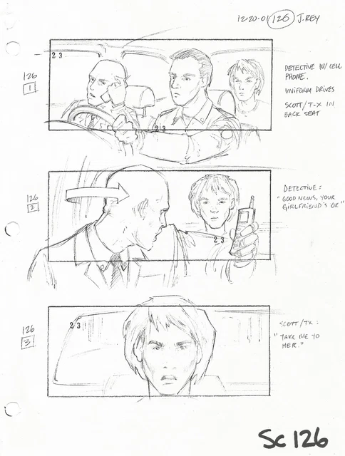 TERMINATOR 3 ORIGINAL production used T3 storyboard sheet includes ...