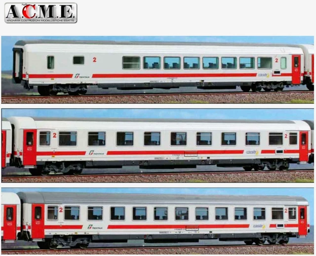 ACME 55195, FS Set n°2 Carrozze UIC-Z+n°1 Carrozza BRH Ristrutturate ...