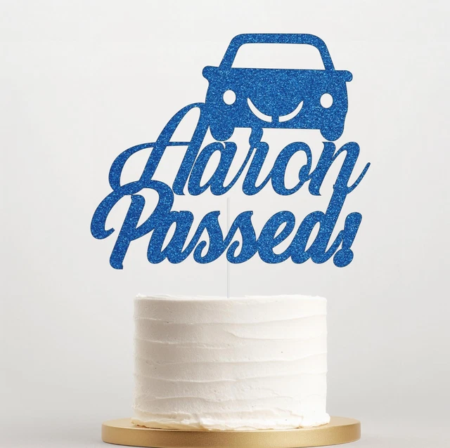 PERSONALISED PASSED DRIVING Test Cake Topper Congratulations Party ...