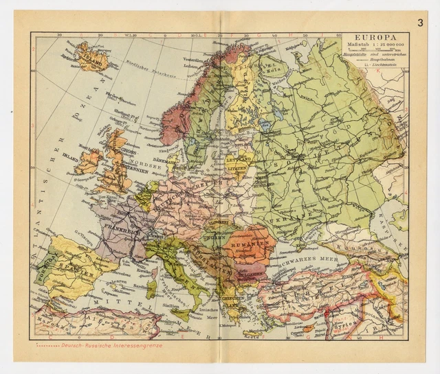 1939 VINTAGE POLITICAL Map Of Europe Poland Germany Russia Ethnic ...