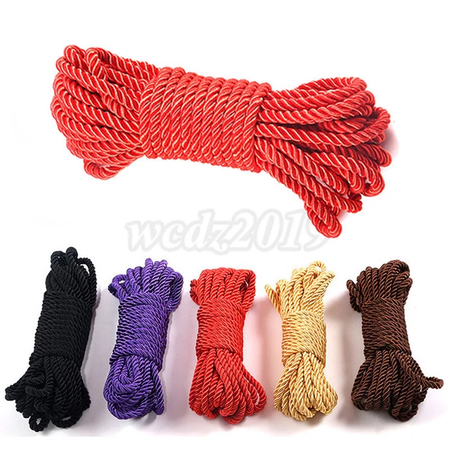 10m Silk Binding Rope Soft Restraint Shibari Tie Up Slaves Foreplay
