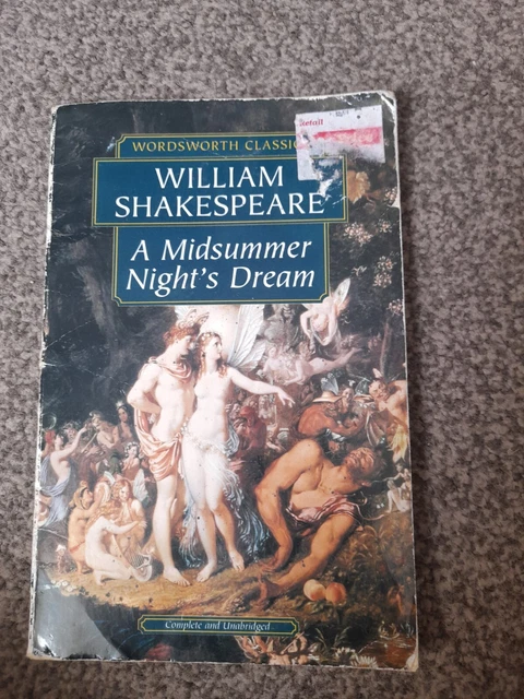 WILLIAM SHAKESPEARE X A Midsummer Nights Dream x £1.99 - PicClick UK