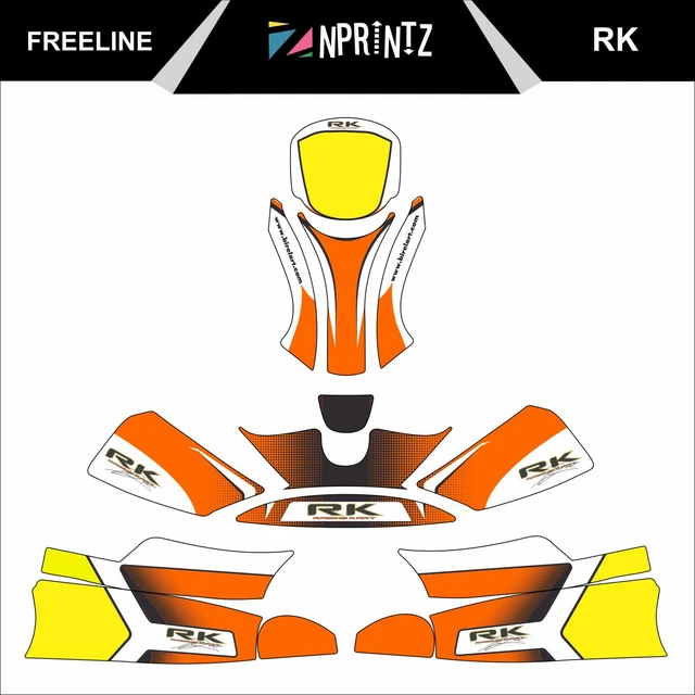 FREELINE RK STYLE Full Kart Sticker Kit - Karting - Rotax Iame £69.95 ...