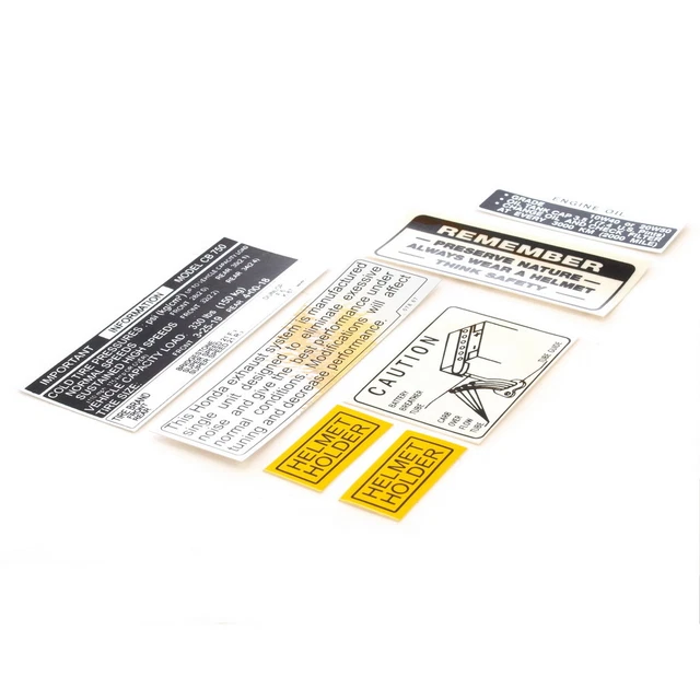 HONDA CB 750 Four K1-K6 Warnings Sticker Warning Sticker Set Caution ...