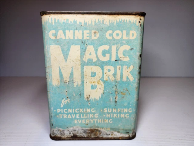 VINTAGE RETRO METAL Magic Brik Canned Cold Cooler Brick $32.00 ...