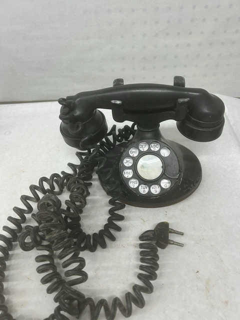 ANTIQUE WESTERN ELECTRIC Rotary Dial Phone 1920's D1 Base E1 Hand Set ...