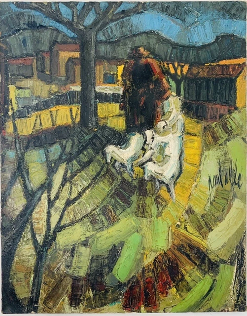 PAUL ALLÉ Huile sur toile HST grand 30F - 1964 - Berger Provence ...