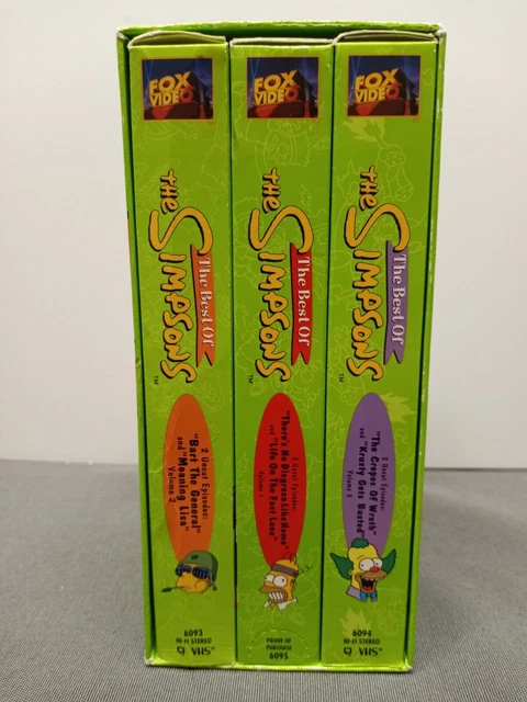 THE BEST OF the Simpsons Box Set VHS, 1997 Vol. 1 - 3 Lisa Bart Homer ...