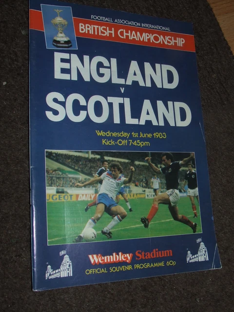 1983 ENGLAND VS SCOTLAND Football Programme British Championship £2.89 ...