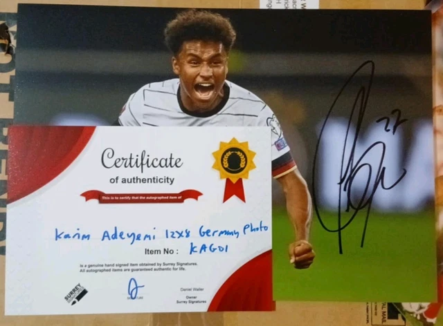 KARIM ADEYEMI SIGNED Germany A4 With COA £23.58 - PicClick UK