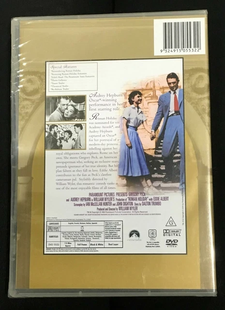 ROMAN HOLIDAY PARAMOUNT Golden Classics - Audrey Hepburn - Gregory Peck ...