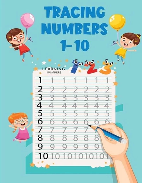 TRACING NUMBERS 1- 10 For Kindergarten: Number Practice Workbook To ...